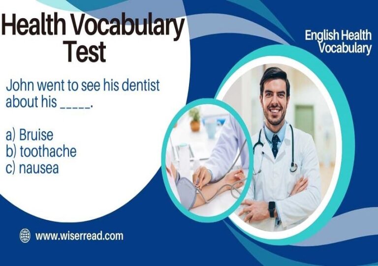 Health vocabulary test With Answers for Everyone