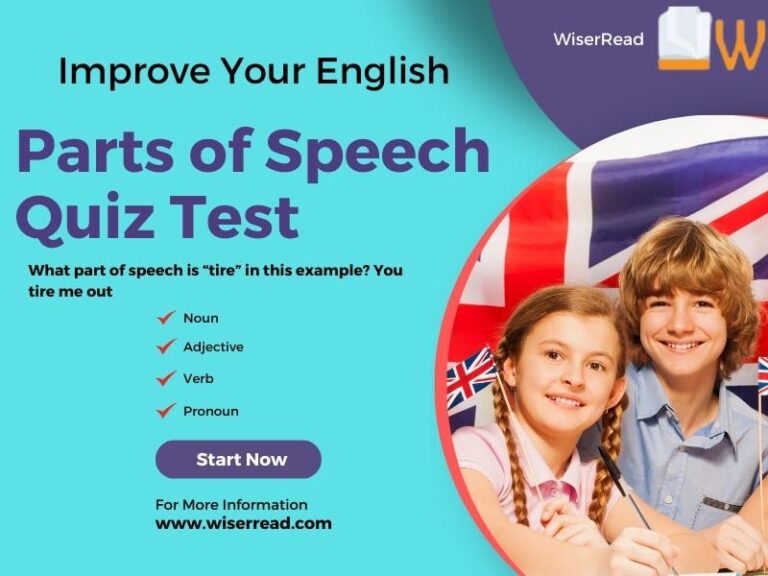 Grammar Parts of Speech Quiz Test